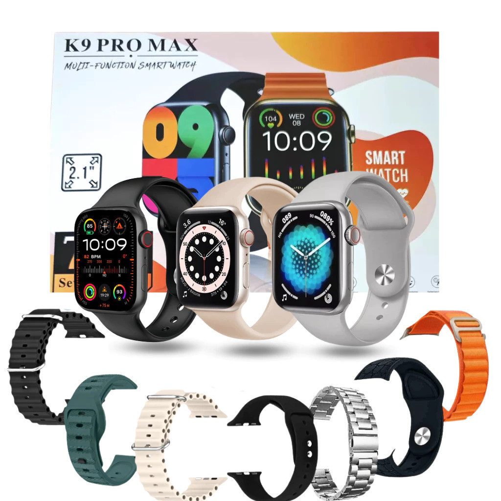 Smartwatch K9 Pro Max Serie 10 47mm com 7 Pulseiras Esporte LING ...