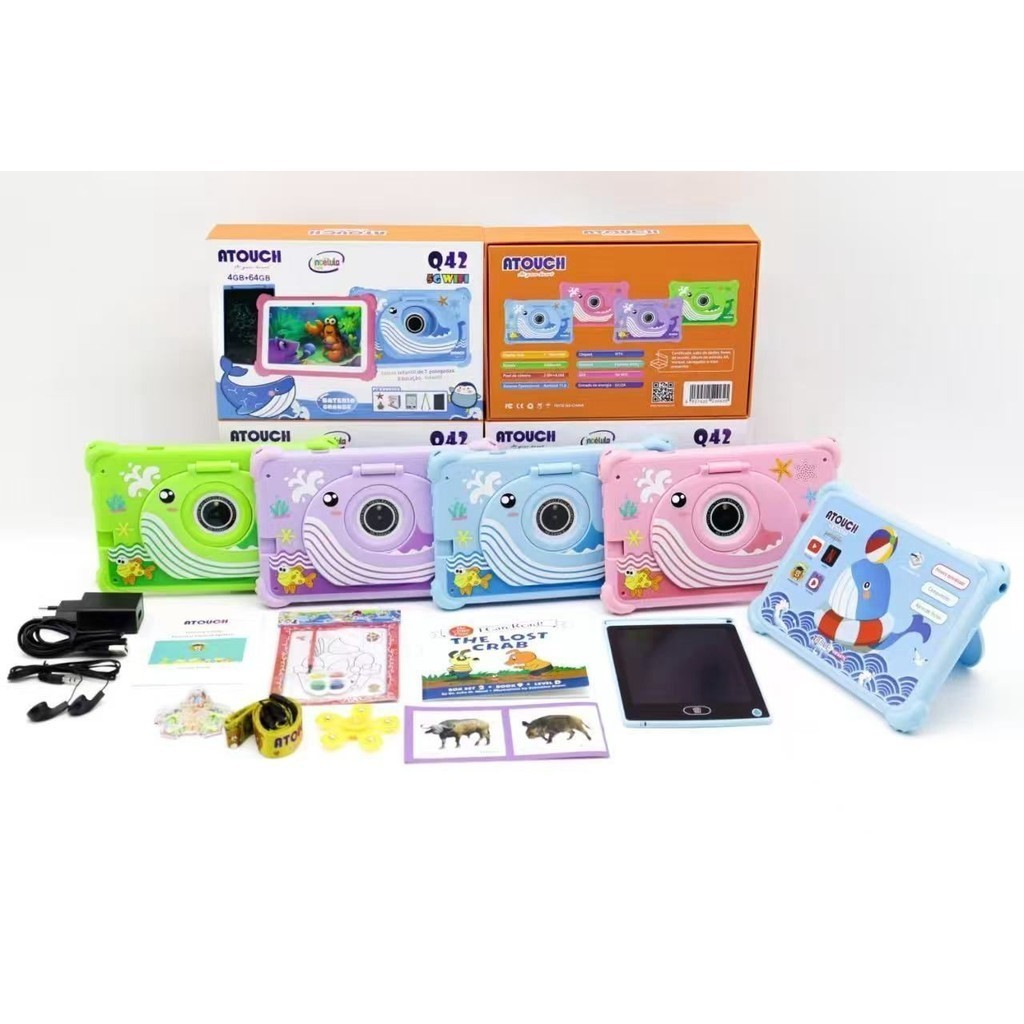 Q42 Tablet Infantil Kids Para Criança Baleia Oceano Smart 7 polegadas ...
