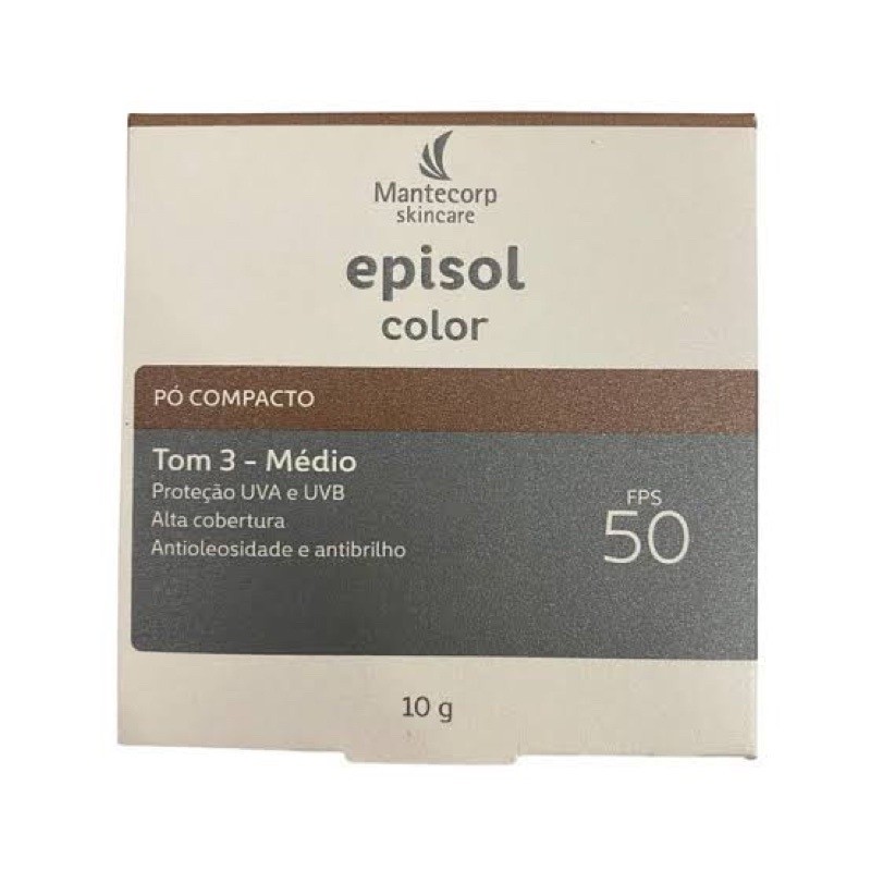 Mantecorp Episol Color Pó Compacto FPS 50 Tom 3 - médio | Shopee Brasil
