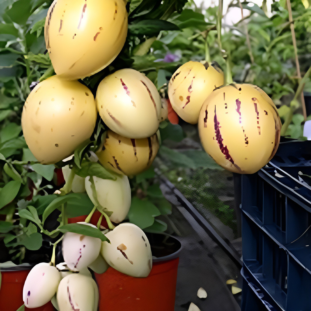 A Melão Andino Vasos 120 Sementes Pepino Doce Solanum Muricat | Shopee ...