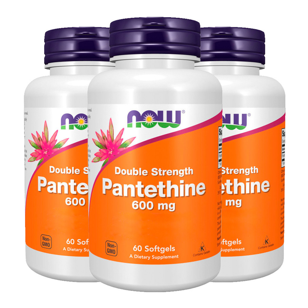 Kit 3x Pantetina 600mg Now Foods Pantethine 60Soft Importado /Made in ...