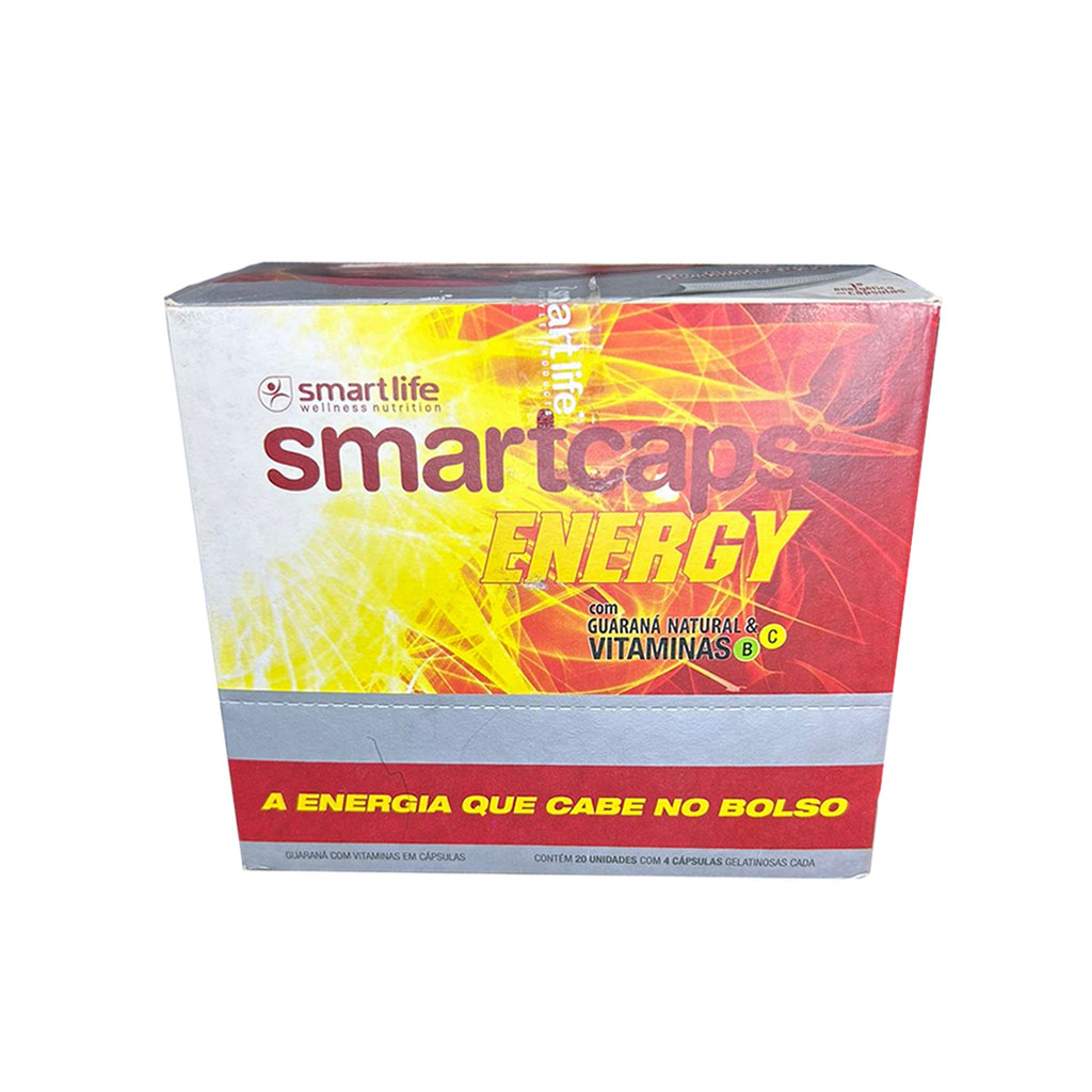 Energético Em Cápsulas Smartcaps Energy Guaraná Caixa 20 Unidades Com 4 ...
