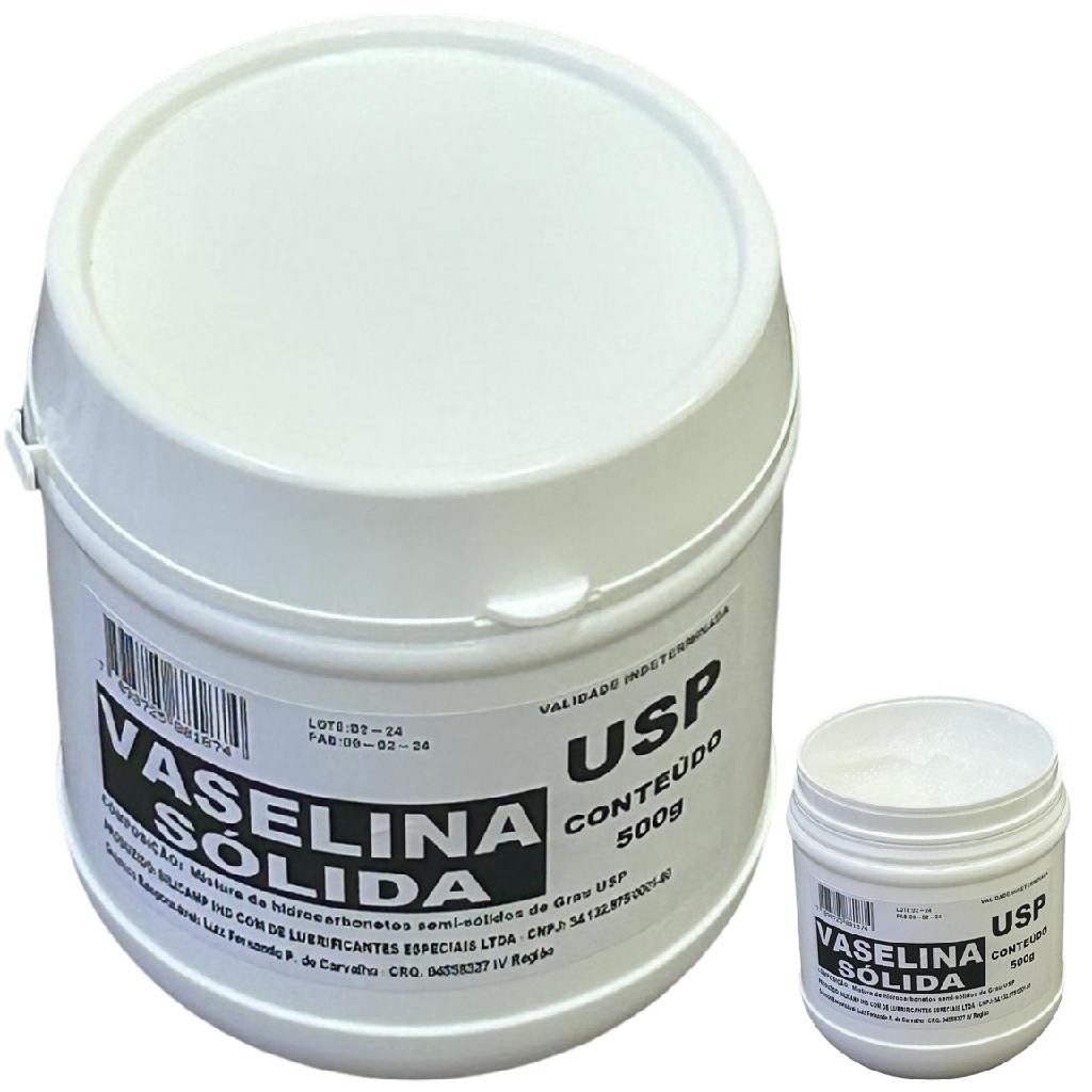 Vaselina Solida Farmacêutica Usp Pura Sem Cheiro Branca 500g | Shopee ...