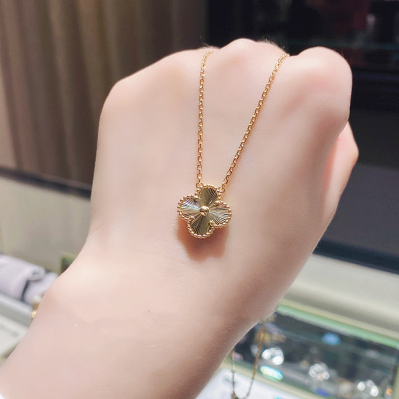 [Estoque Pronto + Caixa de Embalagem de Conjunto Completo] vca Van Cleef & Arpels Colar de ...