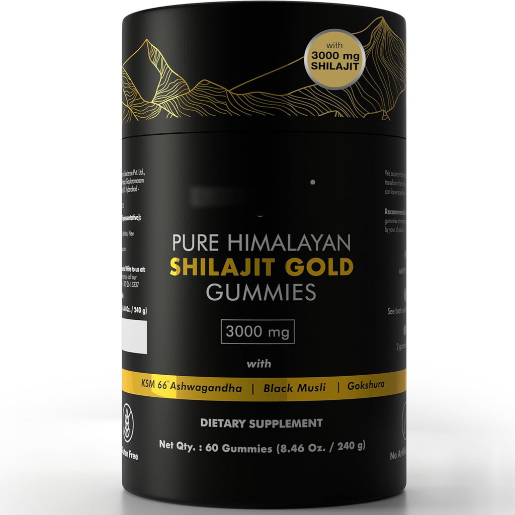 60pcs Puro Himalaia Shilajit Gummies,Minerais Traço Para Homens ...