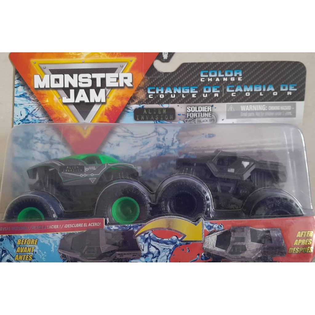 Pack de 2 Monster Trucks - Monster Jam - Color Change ( Alien Invasion ...