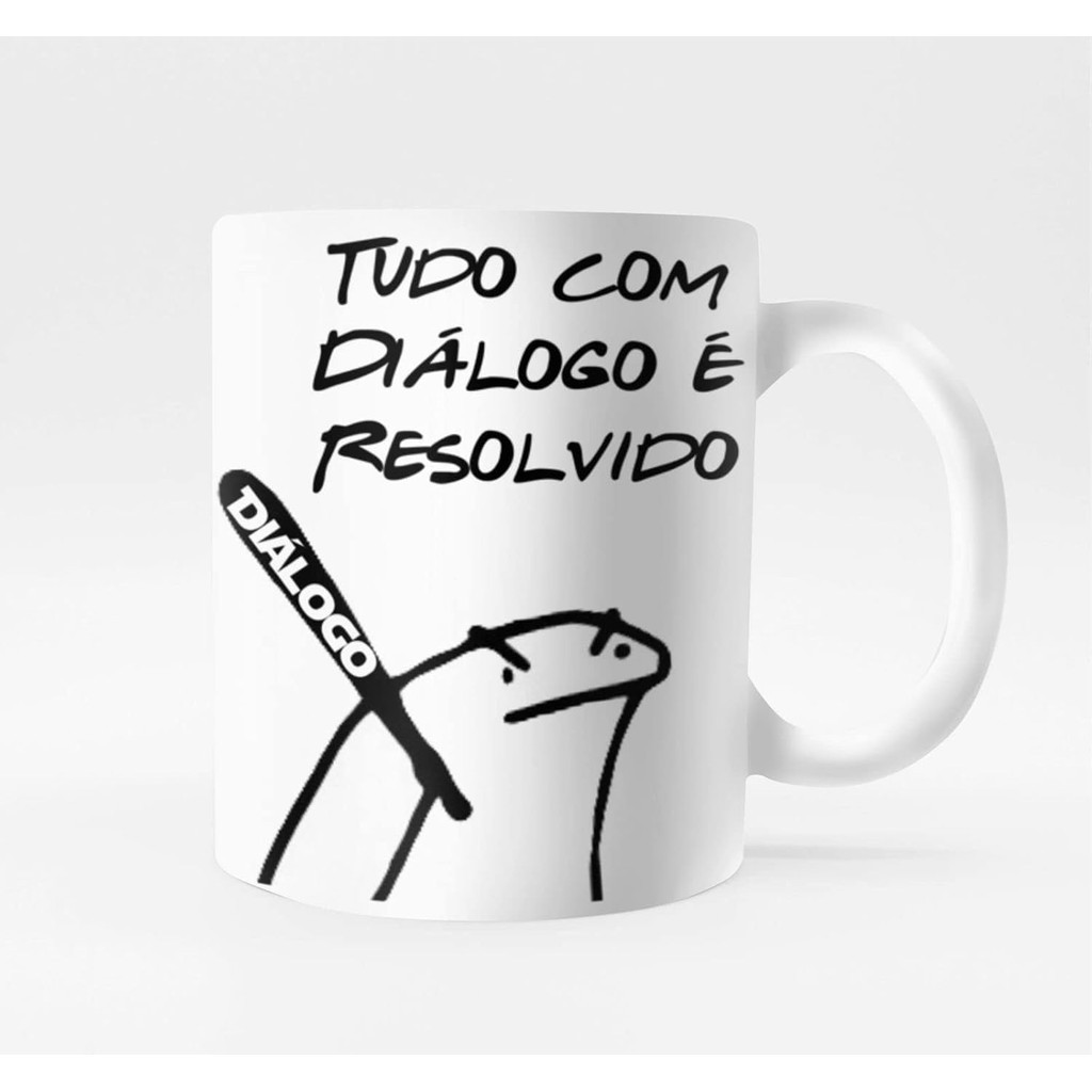 Caneca Meme Flork Dialogo | Shopee Brasil