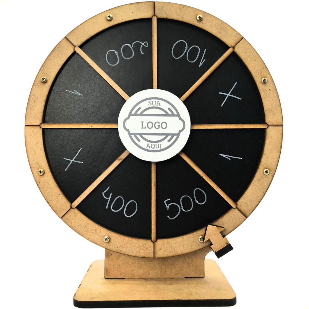 Roleta Da Sorte Portátil Roda Premios Brindes Sorteio Mdf | Shopee Brasil