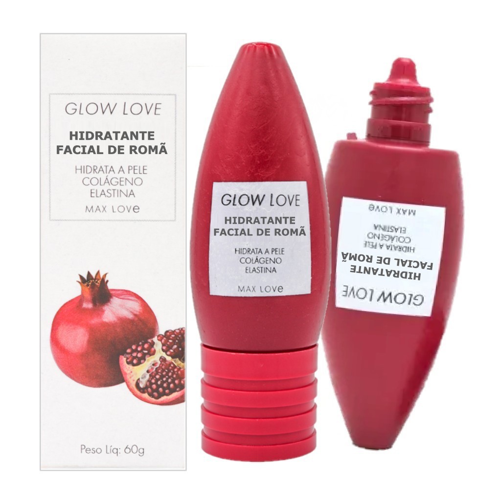 Hidratante Facial Max Love Glow Love Romã | Shopee Brasil