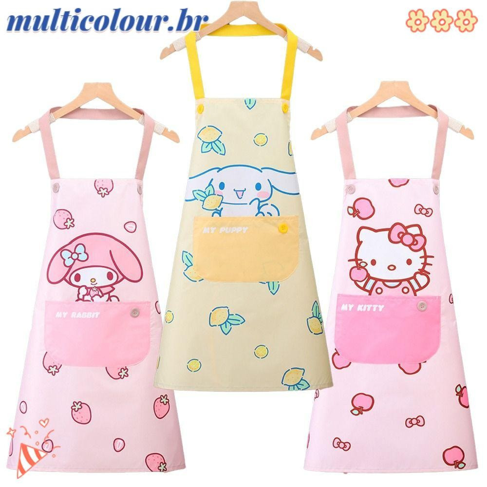 Avental Feminino Multicolor , Desenho Animado Anime Hello Kitty My ...