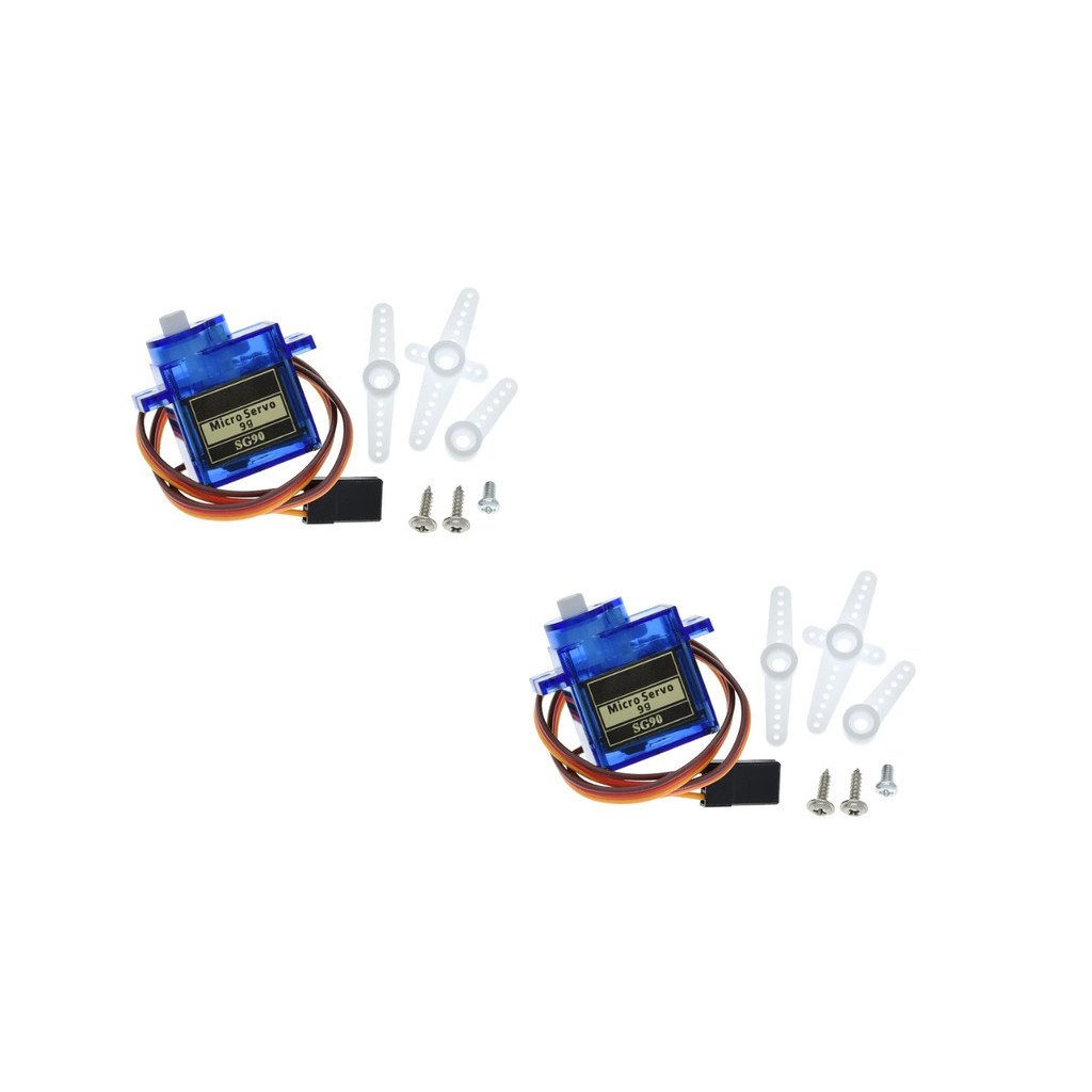 Micro Servo Motor 360 Graus 9g Sg90 Kit 2 Unidades Arduino | Shopee Brasil