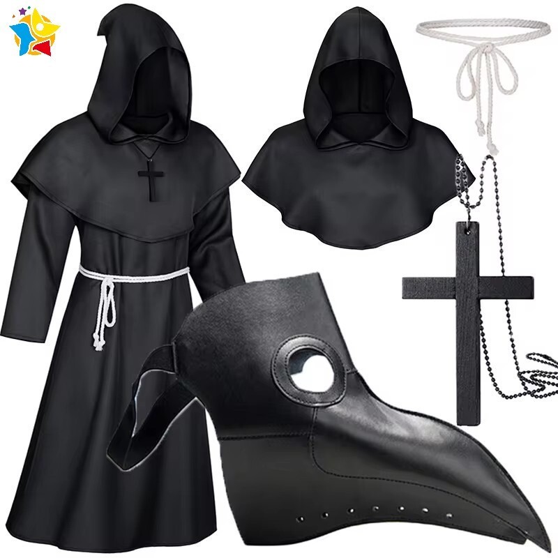 Homens Mulheres Roupas De Monge Antigas Antigo Medieval Feiticeiro ...