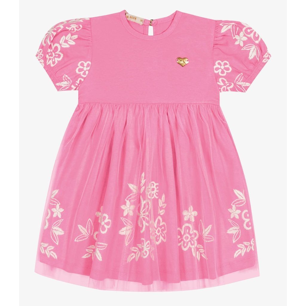 Vestido Infantil Feminino Trick Nick Rosa | Shopee Brasil