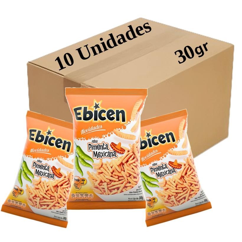 Salgadinho Snack EBICEN Assado Pimenta Mexicana 30gr | Shopee Brasil