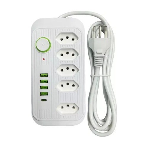 Filtro de Linha 5 Tomadas USB Tipo-C 1.8M | Shopee Brasil