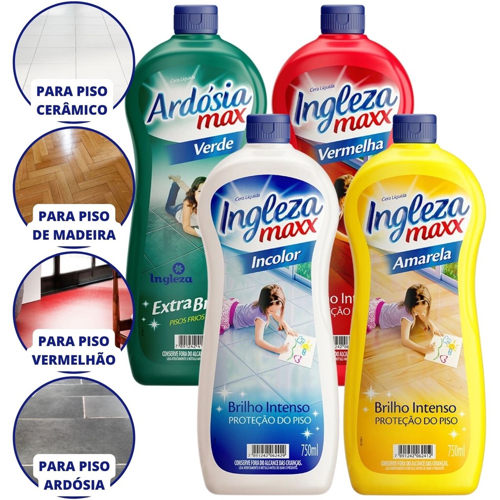 Cera liquida INGLEZA MAXX Tradicional para CERÂMICAS ARDÓSIA, MADEIRA ...