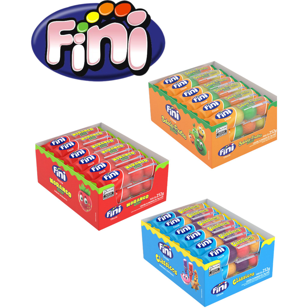 CHICLE FINI 14G C/18 - SABORES | Shopee Brasil