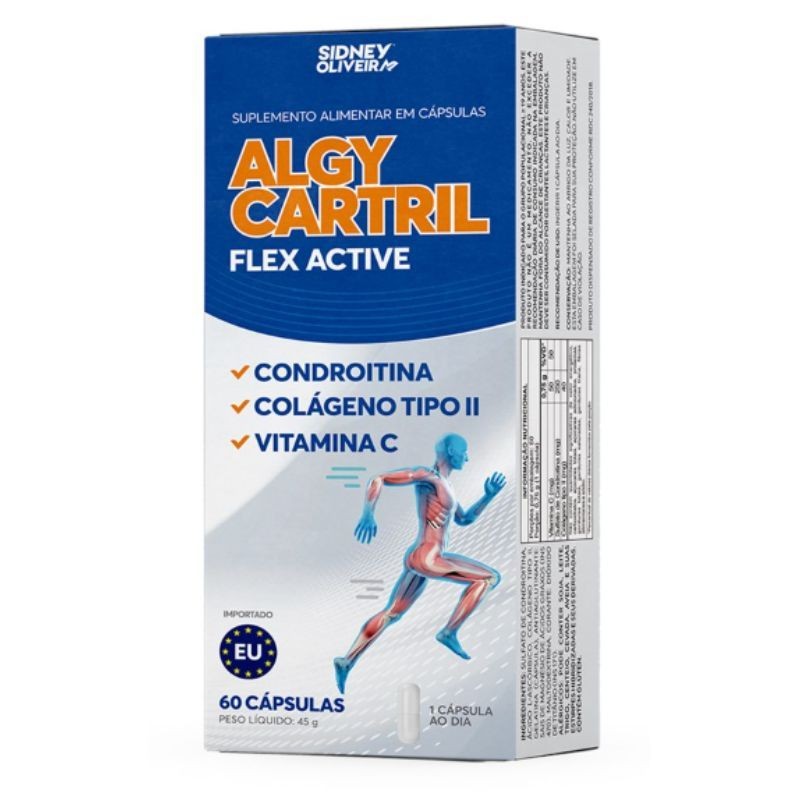 Colágeno tipo II + Condroitina + Vitamina C Algy Cartril Flex Active 60 ...