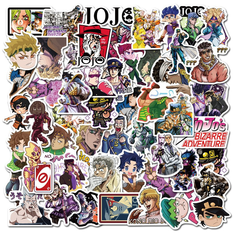 50 Pcs Dos Cartoon Joj's Bizarre Adventure Skate Snowboard Adesivo de ...
