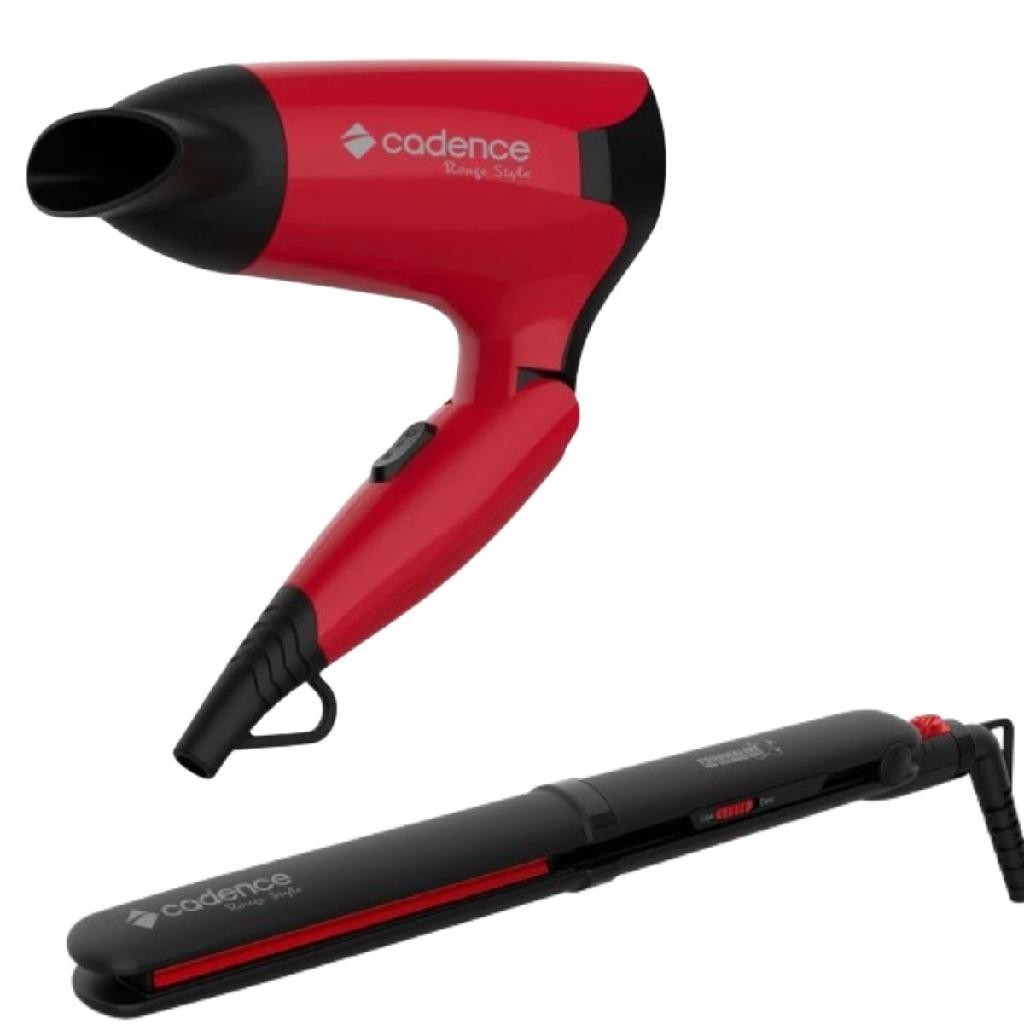 Kit Cadence Beleza Secador SEC185 E Prancha PAC280 Rougue Style - Bivolt. | Shopee Brasil
