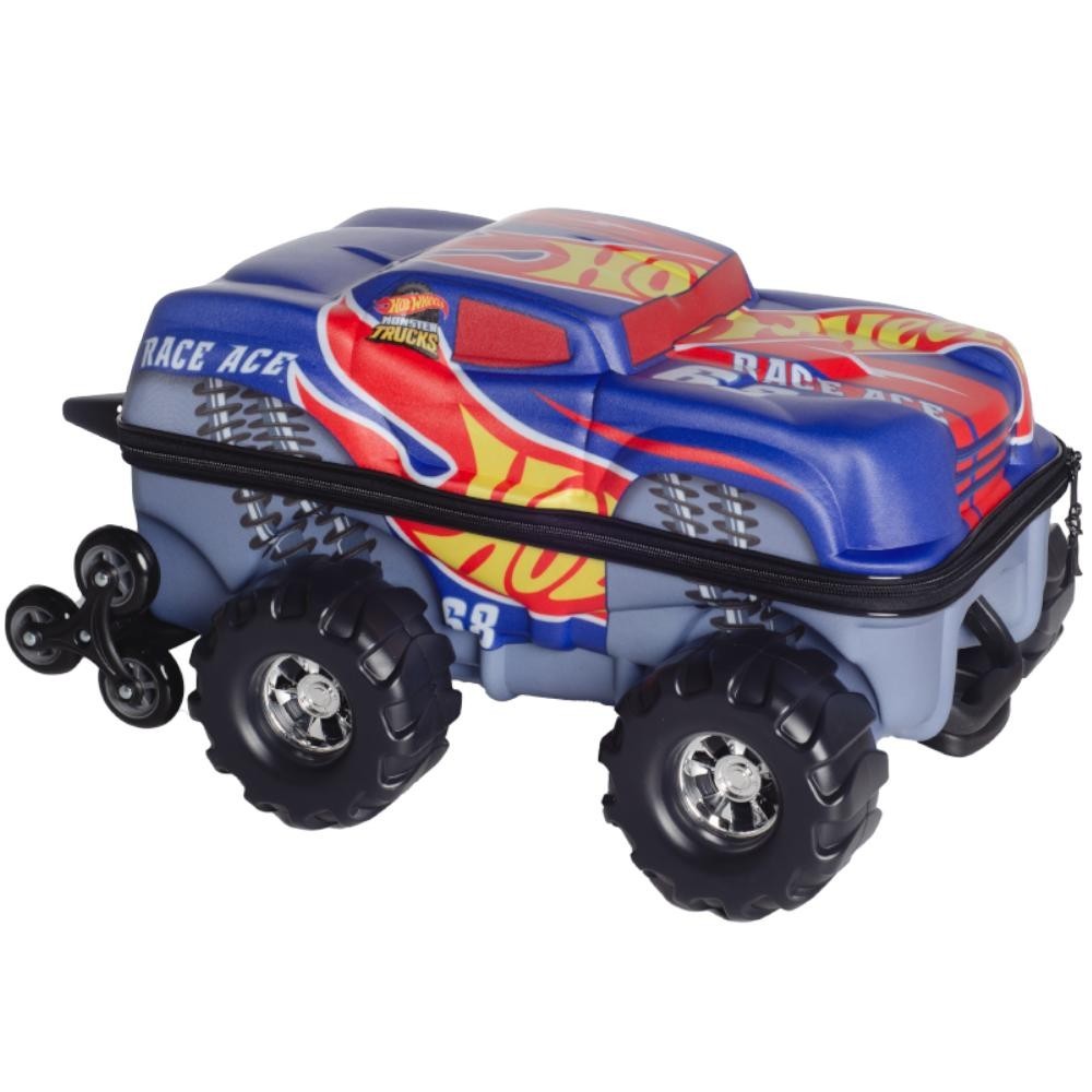Mochila de Rodinhas 3D Maxtoy Hotwheels Race Monster Trucks | Shopee Brasil