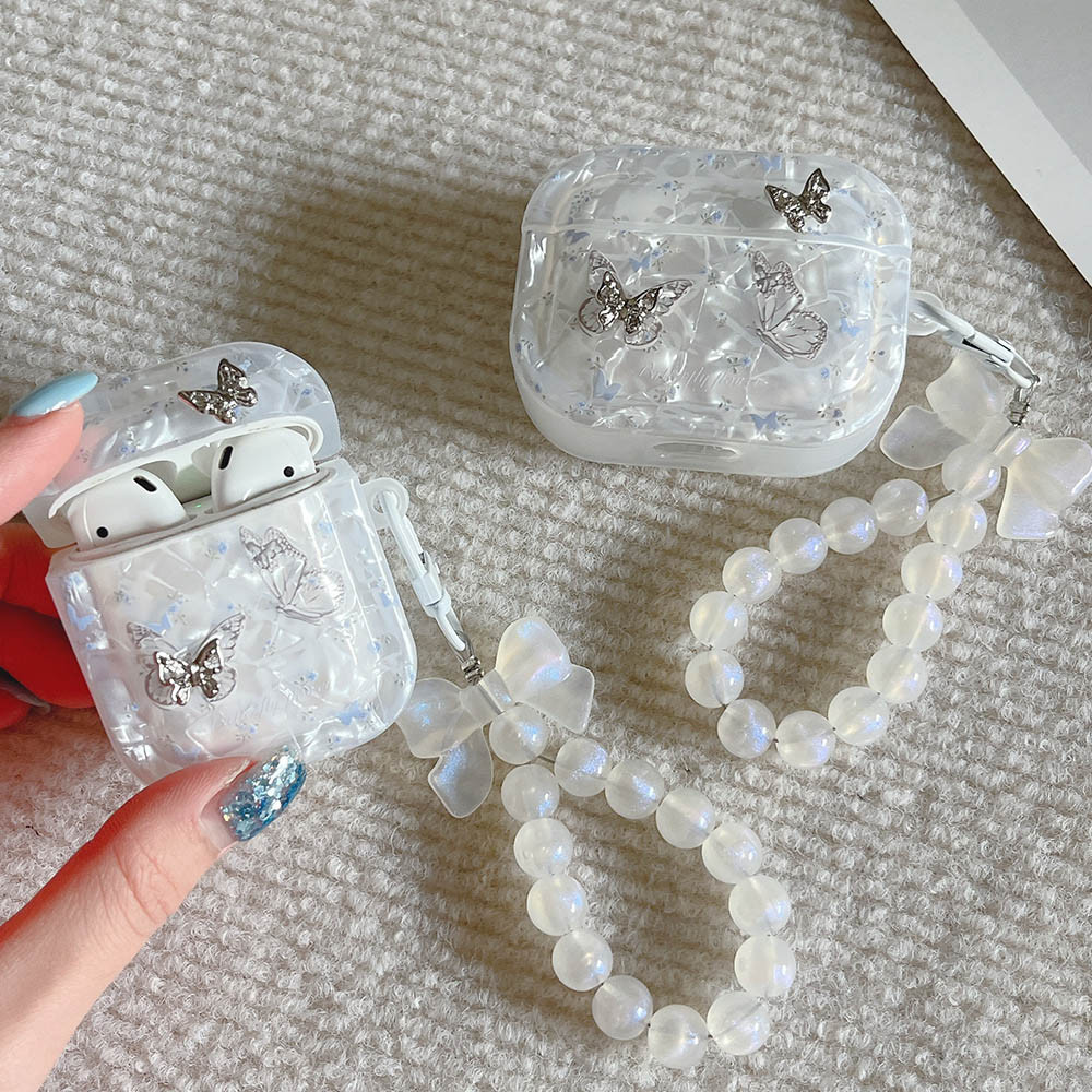 Capa Para Fone De Ouvido Padrão 3D Metal Butterfly Bracelet Apple ...