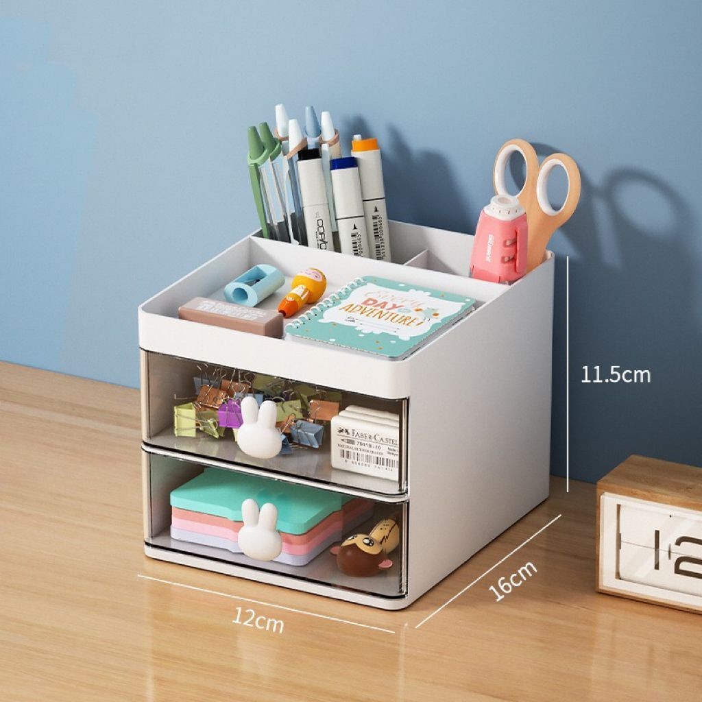 Organizador Mesa 2 gavetas Coelho Porta Treco Caneta Gaveta/Maquiagem ...