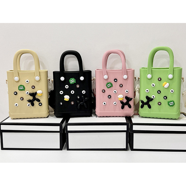 Moda Crocs Bolsa Sanrio Kuromi Acessórios Praia De Ombro Transversal ...