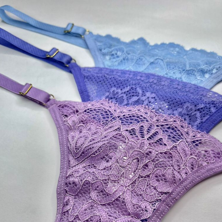 PROMOÇÃO KIT 3 Calcinhas Fio Dental Renda Cintura Regulável renda luxo ...