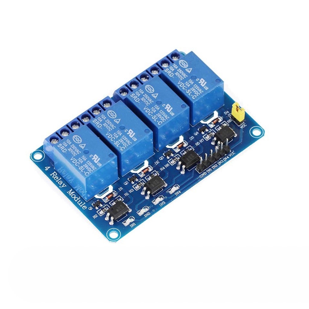 Kit 5x Módulo Relé 4 Canais 5v Para Arduino Pic e Raspberry | Shopee Brasil