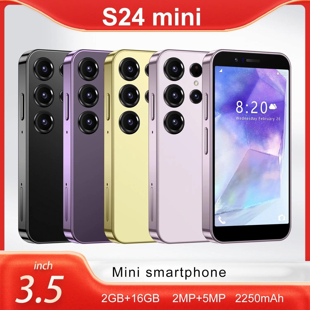 S24mini Smartphone Android Mini Celular Google Play Store 2 + 5MP 3,5 ...