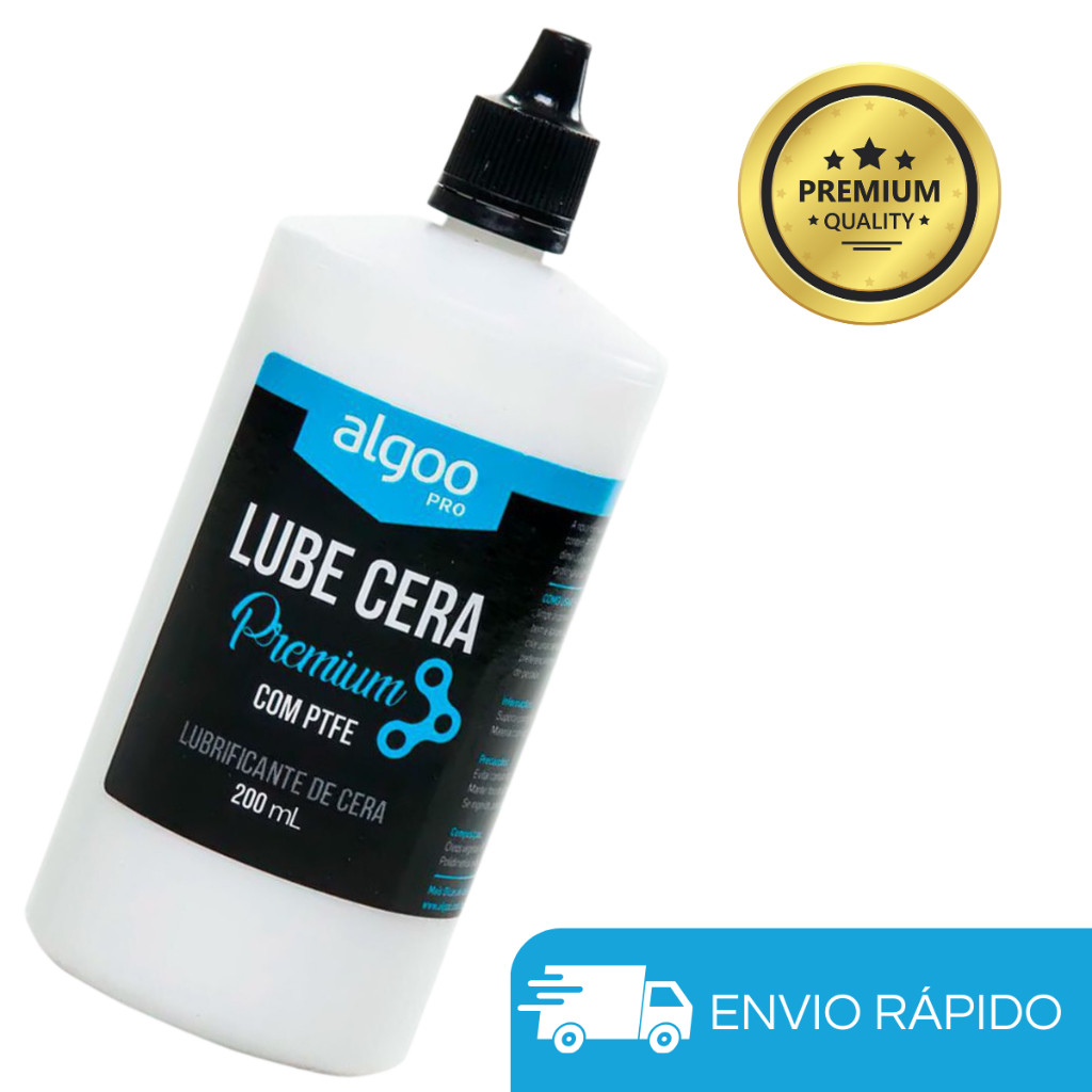 Cera Bicicleta Lube Cera Algoo com PTFE 200ml Lubrificante de Corrente ...