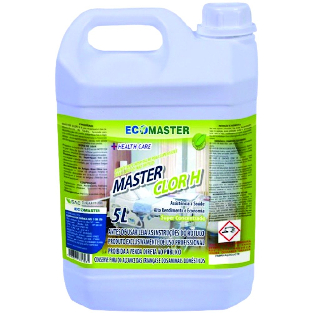 Master Clor H 5L - Desinfetante Potente com Cloro Ativo | Shopee Brasil
