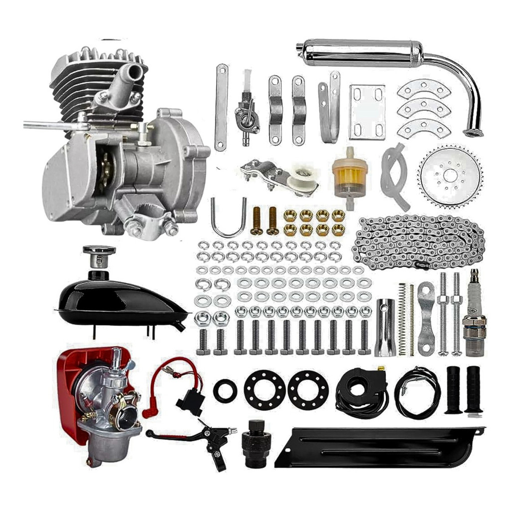Kit Completo Motor Para Bicicleta Motorizada 80cc 2 Tempos | Shopee Brasil