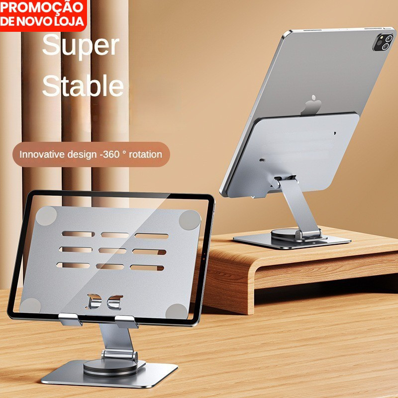 Base Suporte 360º Ajustável Alumínio Para Tablet/ iPad multifuncional ...