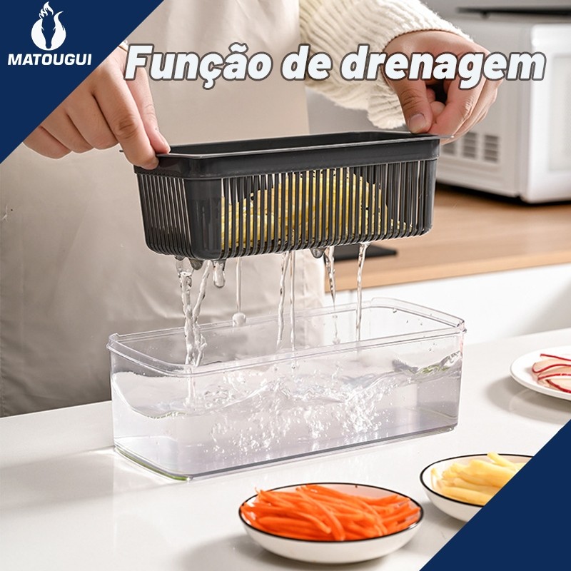 [Matougui] Cortador Multifuncional para Legumes e Frutas, fatiador,com ...