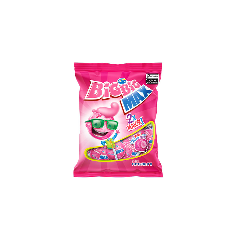 Pirulito Chiclete Big Big Max Tutti Frutti 600g | Shopee Brasil