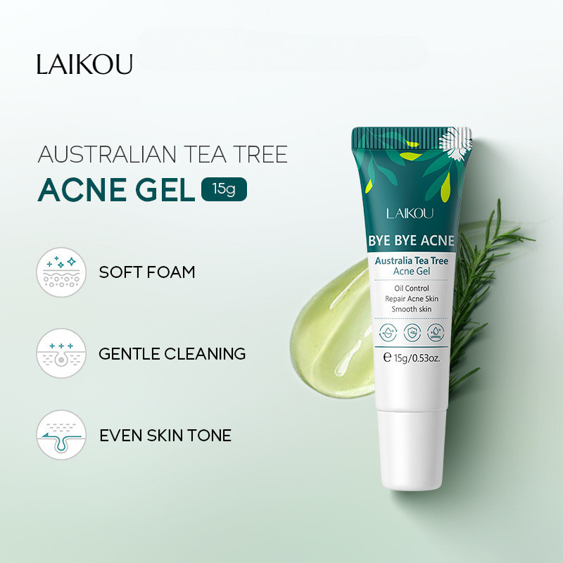 LAIKOU Tea Tree Acne Gel Para Controle De Óleo E Reparação De 15g ...