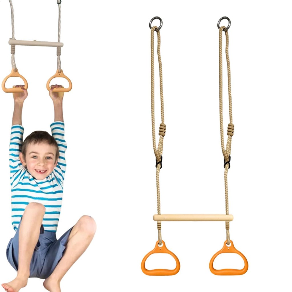 Trapeze Swing Bar Swing Rings Playground Equipment Ergonomic Rings ...