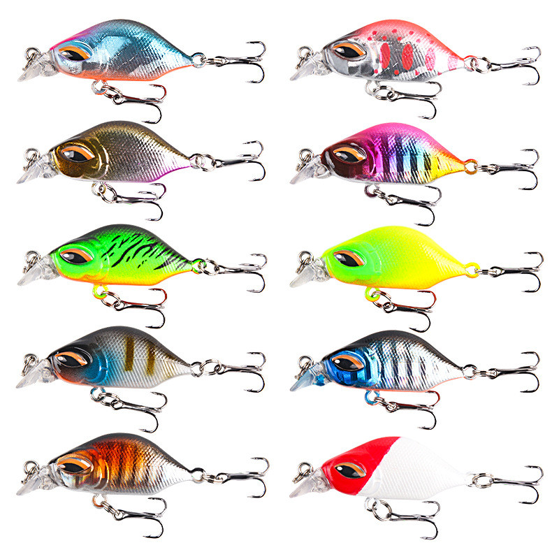 [TTFF] Olhos grandes coloridos submersos Chubby Stream Micro Minnow Isca 5.6 cm / 3.5g Isca ...