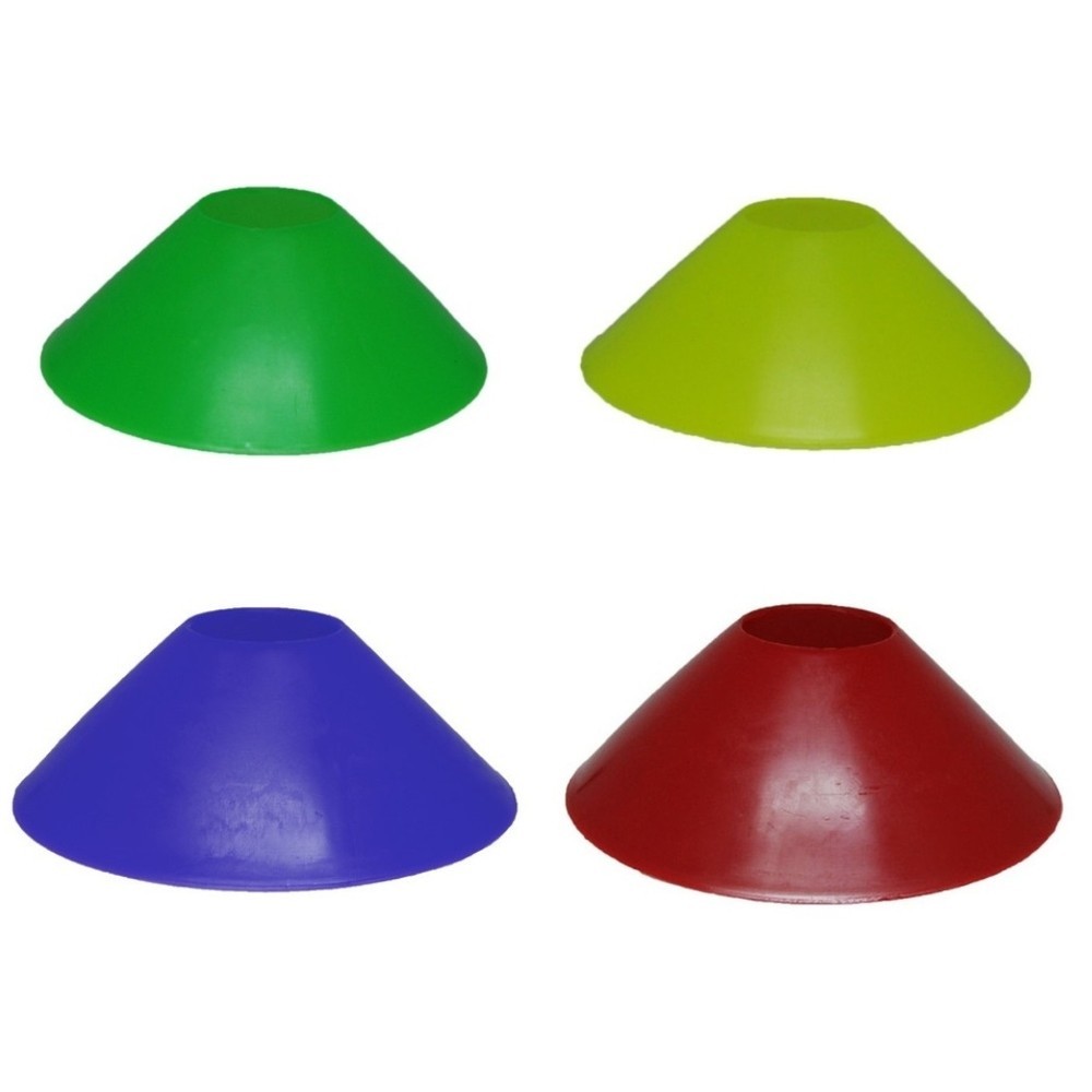 Kit C/100 Half Cones: 25 Amarelo+25 Azul+25 Laranja+ 25 Vermelho ...