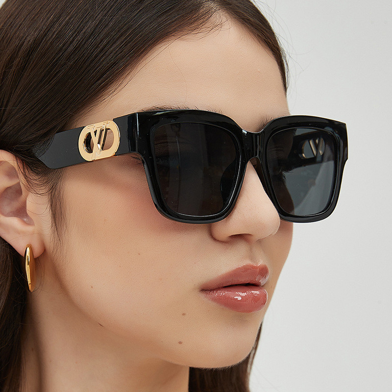 Nicho Europeu Americano de Estilo High-End Big Square Sunglasses ...