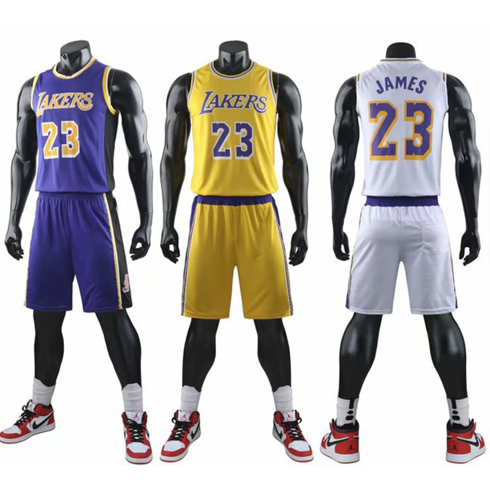 Uniformes De Basquete Masculino NBA Los Angeles Lakers 23 # Adult ...