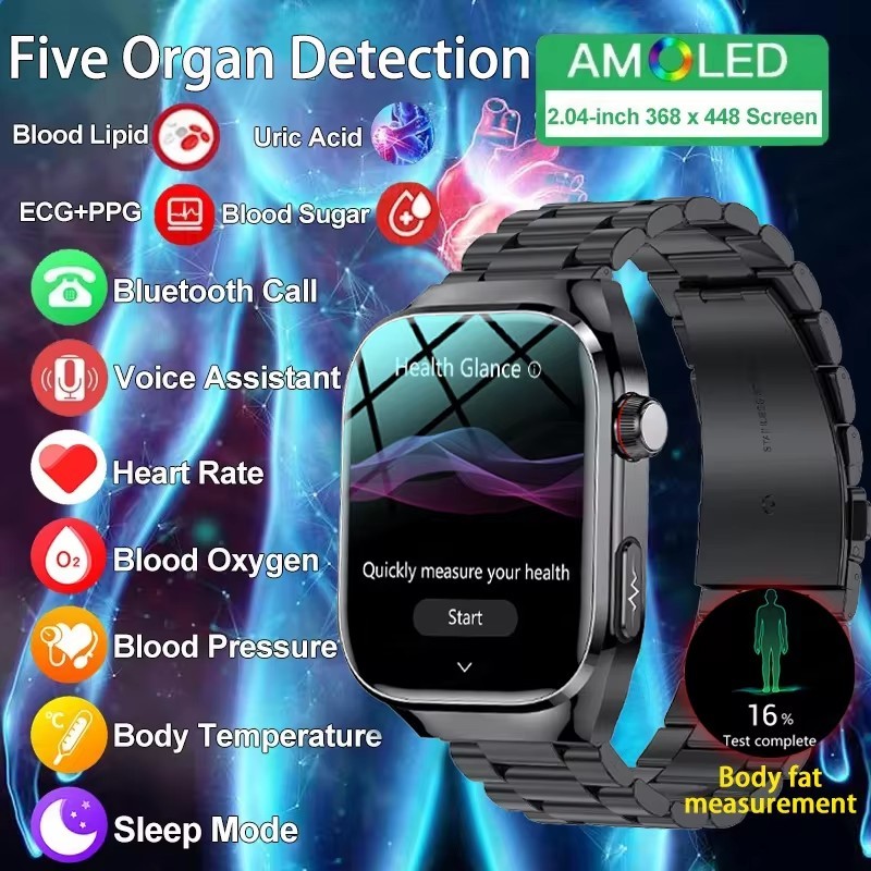 2024 Novo Grau Médico Micro Exame Físico Smartwatch Relógio Inteligente ...