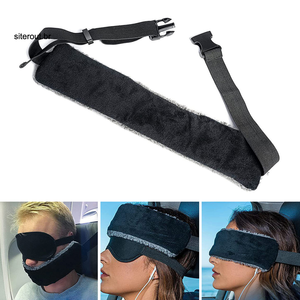 Portable Head Support Compact Travel Pillow Adjustable Headrest Strap ...