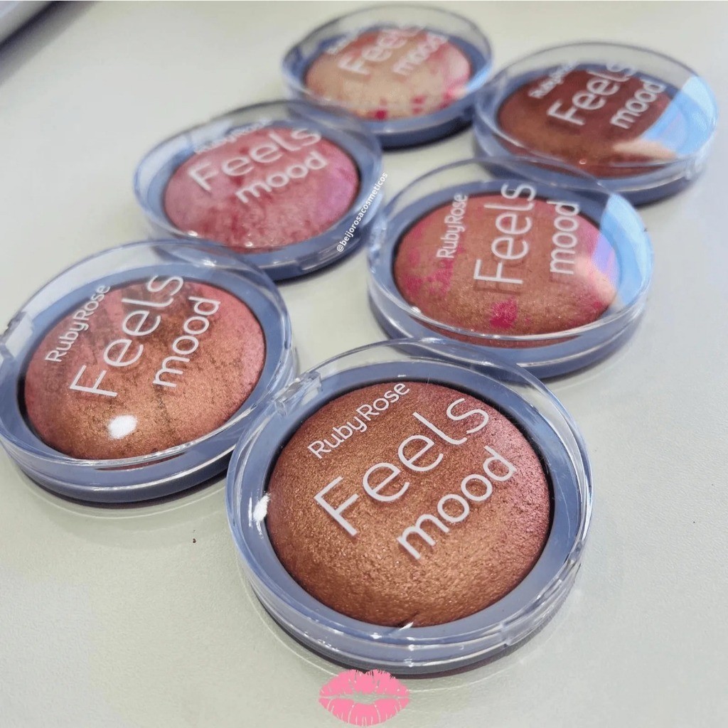 Baked Blush Feels Mood Cintilante Glow Ruby Rose Pó Bronzeador E Iluminador | Shopee Brasil