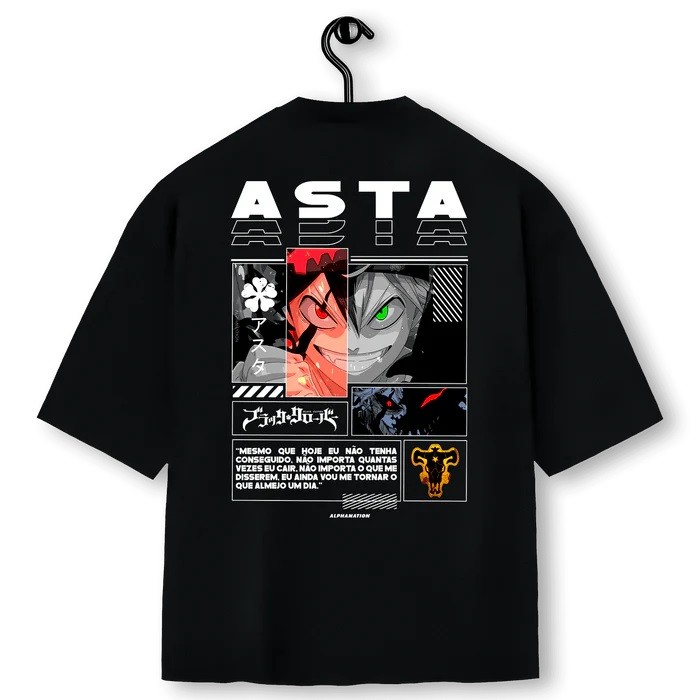 Camiseta Anime ASTAA Unissex 100% Algodão Lançamento Envio Varias Cores ...