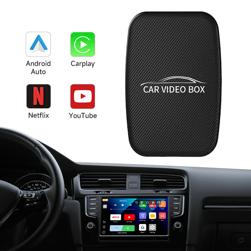 Adaptador Automático Carplay Android Sem Fio AB008-B 2 + 16G Com Netflix YouTube Para iPhone 12 ...