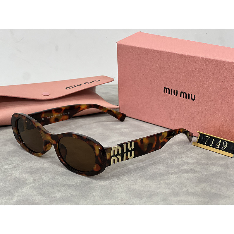 Miumiu Óculos De Sol De Armação Pequena Oval Feminina Classic Anti UV ...