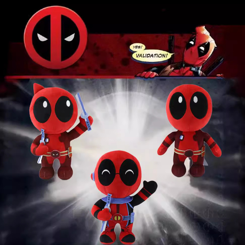 Deadpool Plush Doll Set-Bonito Chibi Marvel Super-herói Figurinhas com ...